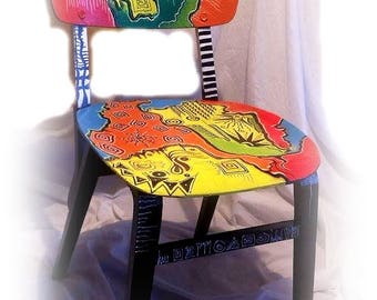 Hand Painted Chair | Etsy