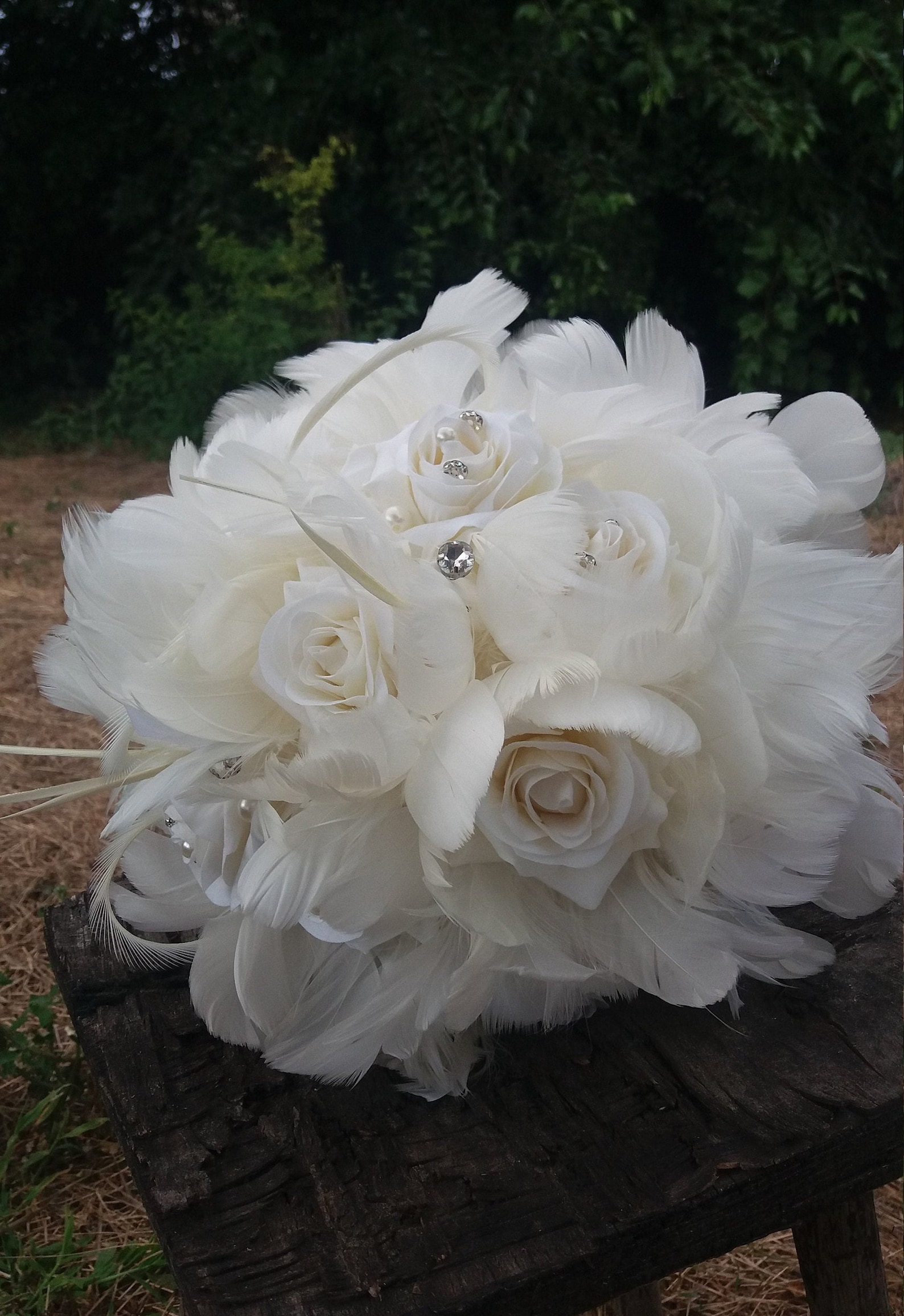 Classic Wedding bouquet Champagne Bridal bouquet Bouquet of | Etsy