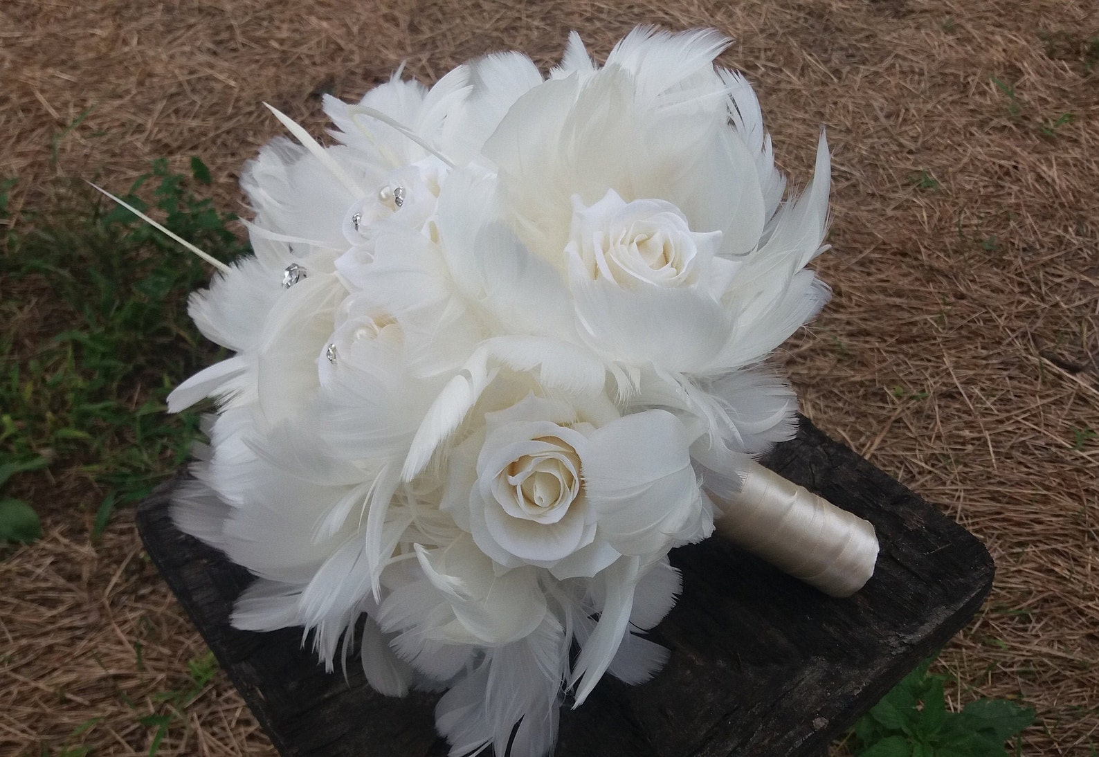 Classic Wedding Bouquet Champagne Bridal Bouquet Bouquet of - Etsy