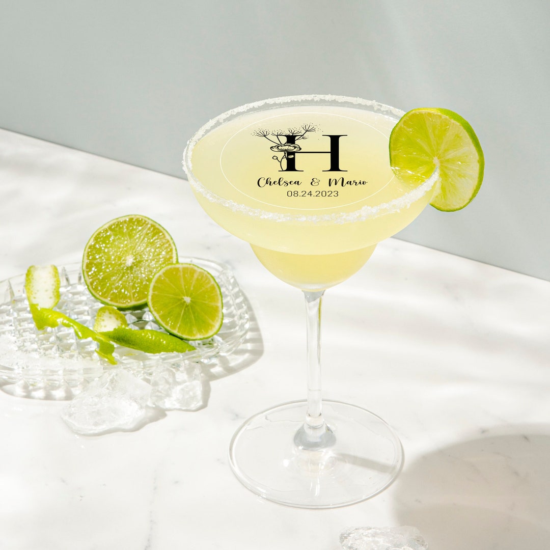 EDIBLE Custom Clear Drink Toppers, Wedding Initials Clear Toppers ...