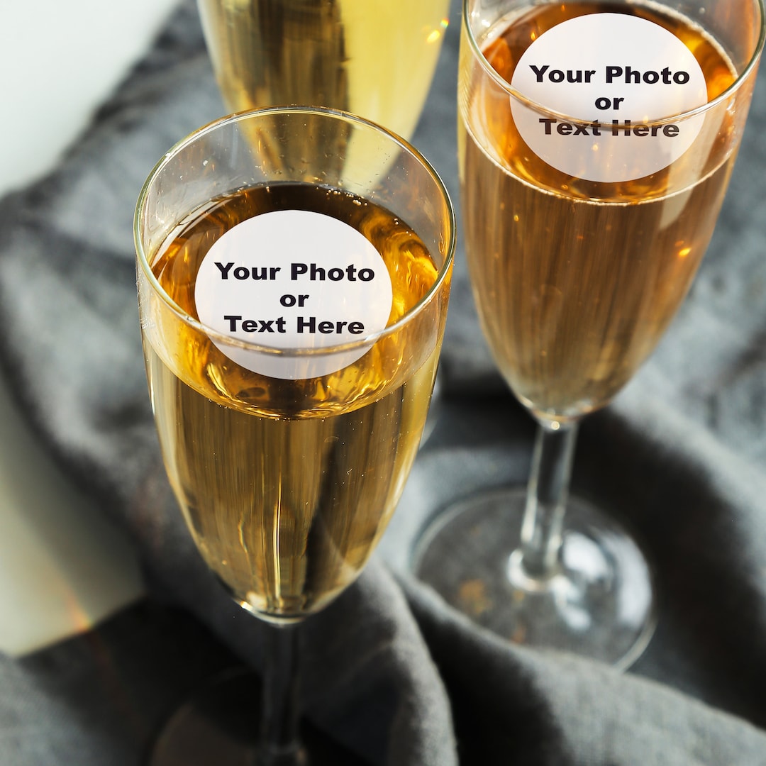 20-1.5" EDIBLE Custom Wafer Drink Toppers, Circle Cocktail Toppers, Wafer Image, Custom Edible ...