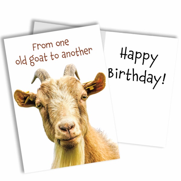 Goat Birthday Card - Etsy