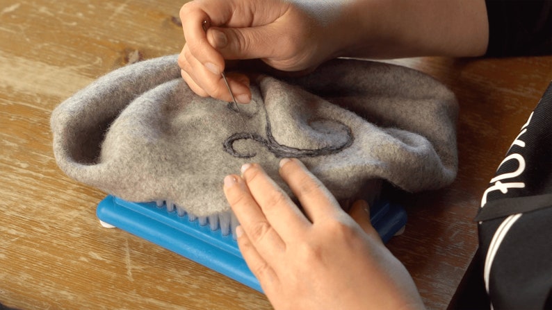 Video Courses Felting for Beginners, Needle Felting Appliqués on Fabric ...