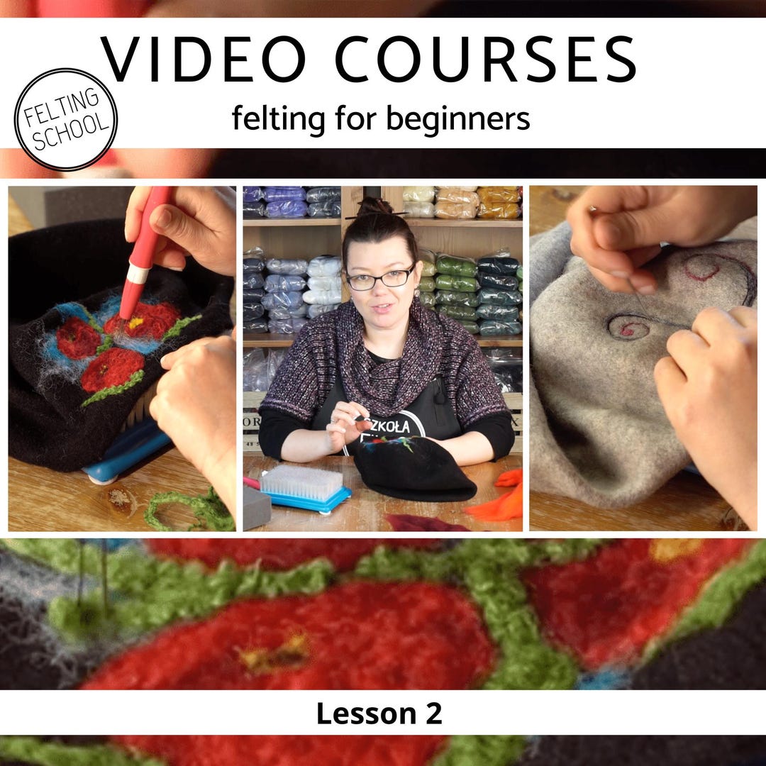 Video Courses – Felting for Beginners, Needle Felting Appliqués on ...