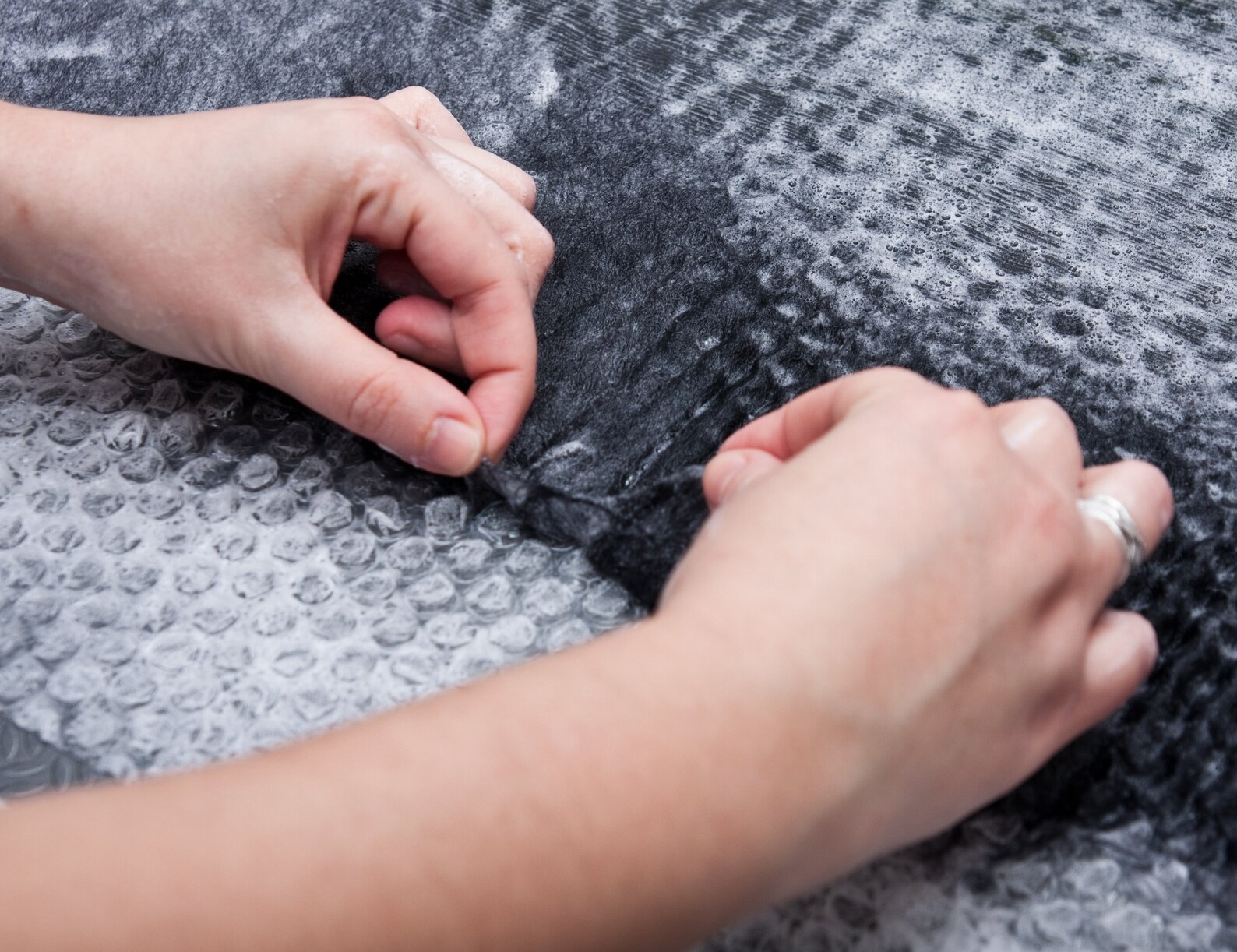 Nuno Felted Scarf Tutorial PDF Silk and Felt Shawl Felt - Etsy