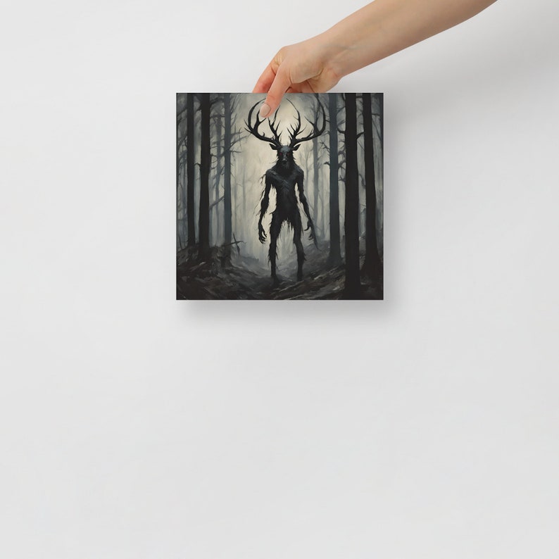 Wendigo Giclee Poster Dark Fantasy Horror Woods Forest Art Print Museum ...