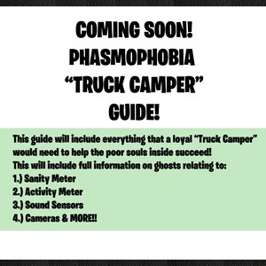 Phasmophobia Guides and Quick Charts Laminated Version Your Personal ...