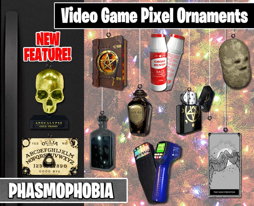Phasmophobia Pixel Ornaments - New Magnet Feature - Sprite Characters ...