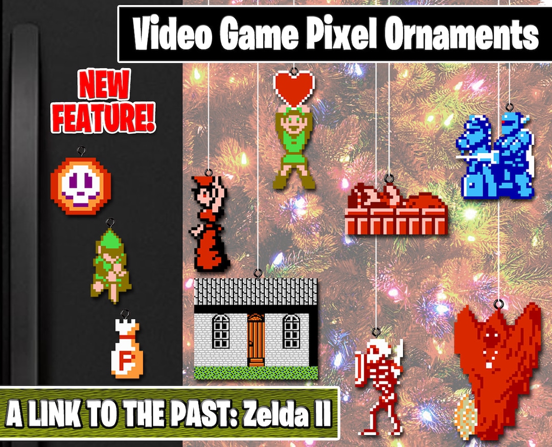 Adventures of Link - Zelda 2 Pixel Ornaments - New Magnet Feature ...