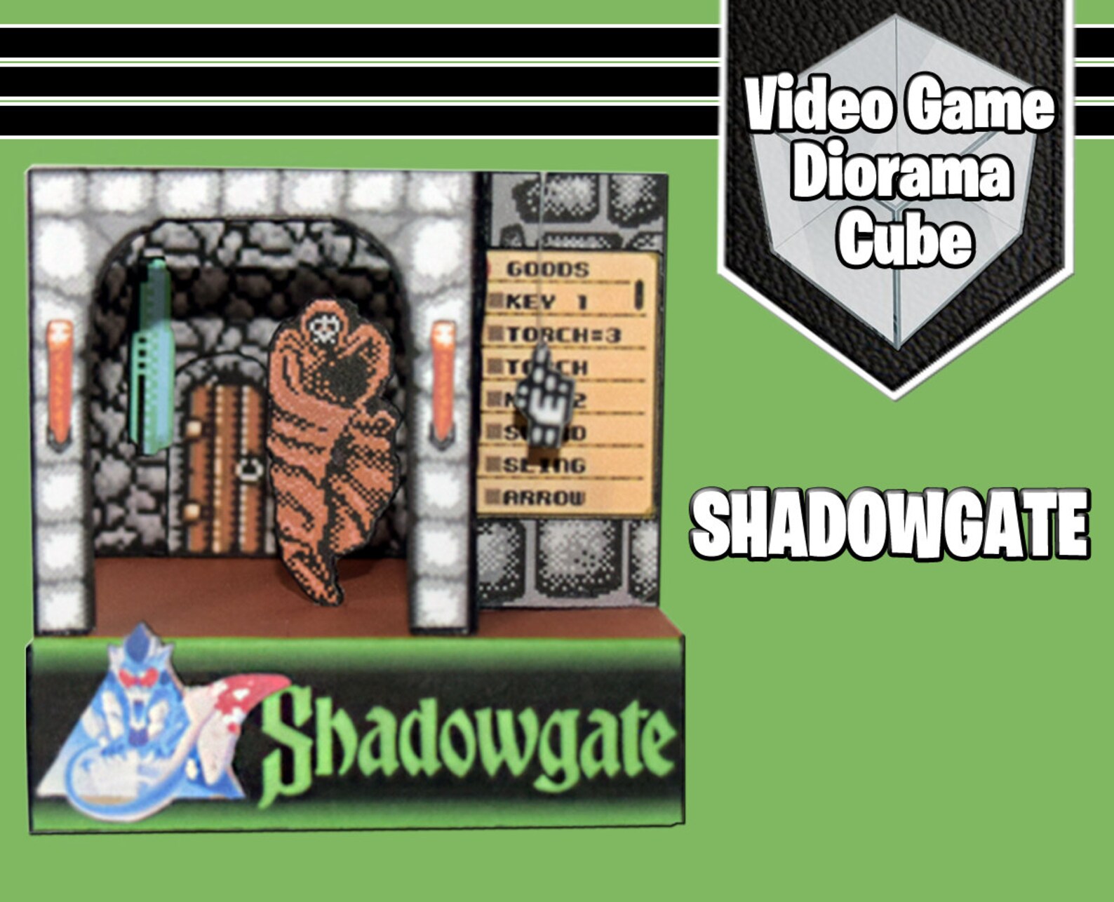 Shadowgate NES 3D Diorama Cube Wraith Room Custom Made | Etsy