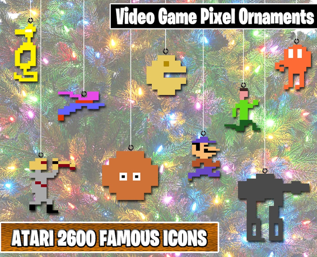 Atari 2600 Pixel Ornaments - New Magnet Feature - Sprite Characters ...