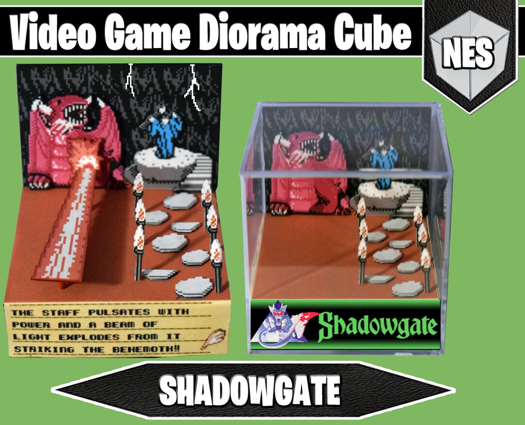 Shadowgate NES 3D Diorama Cube - Behemoth - Exclusive Options - Custom ...