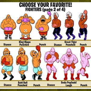 Mike Tyson's Punch Out! Pixel Ornaments - New Magnet Feature - Sprite ...