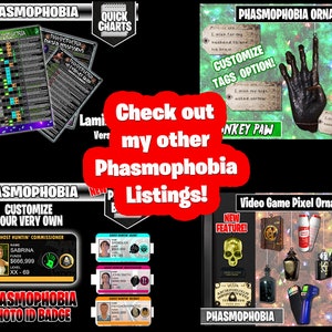 Phasmophobia Ghost Info Cards - Full Info Stats - Laminated - Holiday - Your Personal Collection ...
