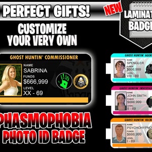 Phasmophobia PHOTO ID BADGE Custom Tags Holiday Your Personal ...