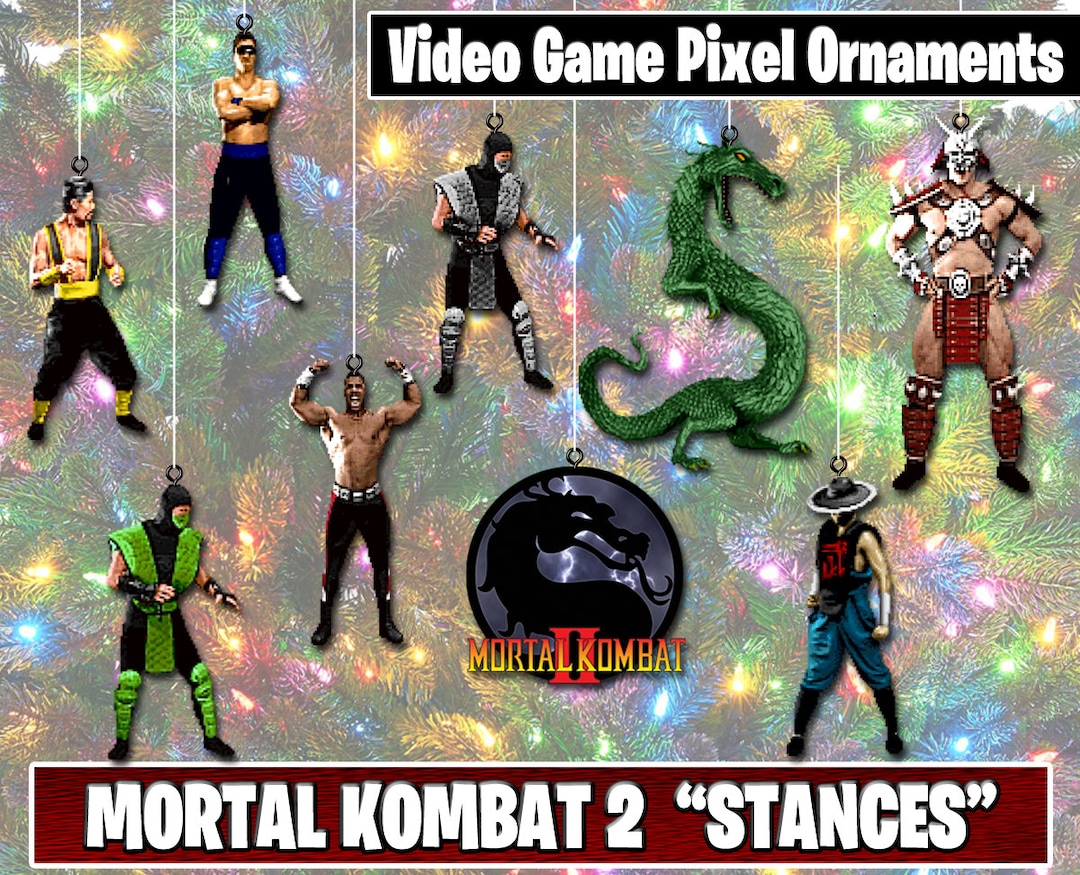 Mortal Kombat 2 Stances Pixel Ornaments - New Magnet Feature - Sprite ...