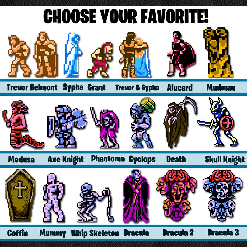 Castlevania 3 Dracula's Curse Pixel Ornaments Sprite - Etsy