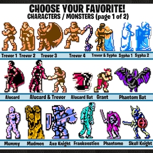 Castlevania 3 Dracula's Curse Pixel Ornaments - New Magnet Feature ...