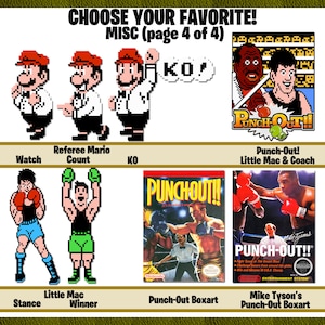 Mike Tyson's Punch Out! Pixel Ornaments - New Magnet Feature - Sprite ...