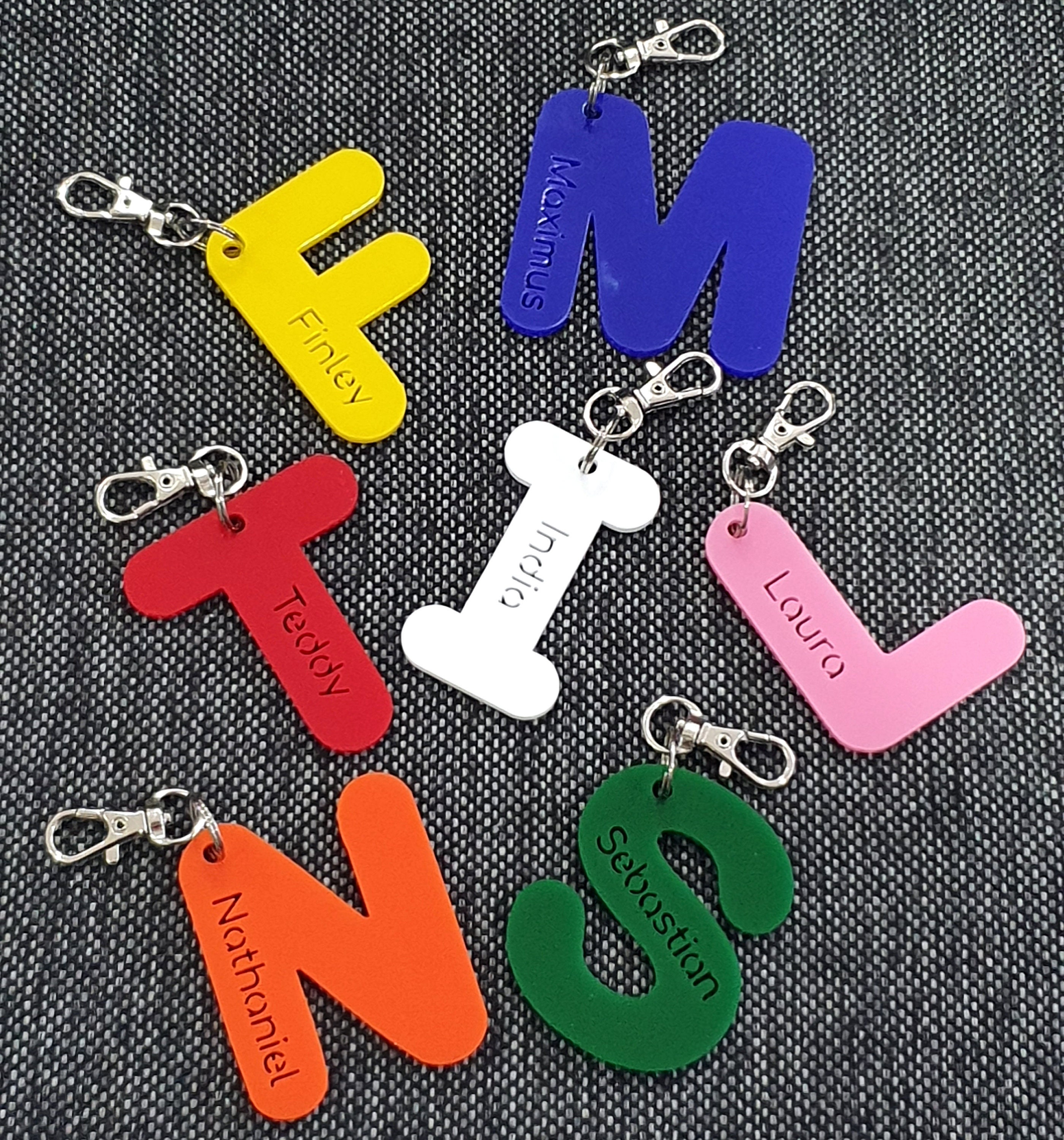 Personalised 6cm Acrylic Alphabet Letter Name Bag Tag for - Etsy Australia