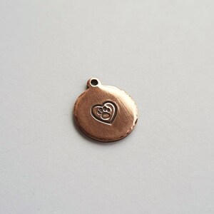 Hand Stamped Copper Paw Print in a Heart Charm ~ Handstamped Copper ...