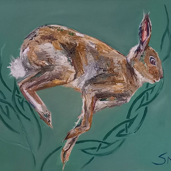 Celtic Hare Wall Art - Etsy