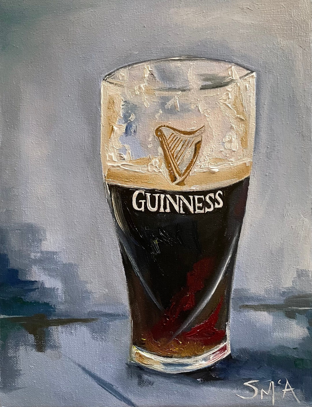 Guinness Oil Painting - Etsy