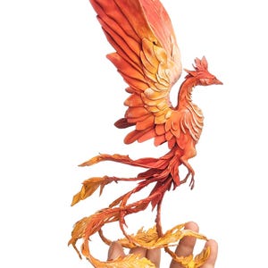 Phoenix Figurine. Fire Phoenix Sculpture. Firebird. OOAK Sculpture ...