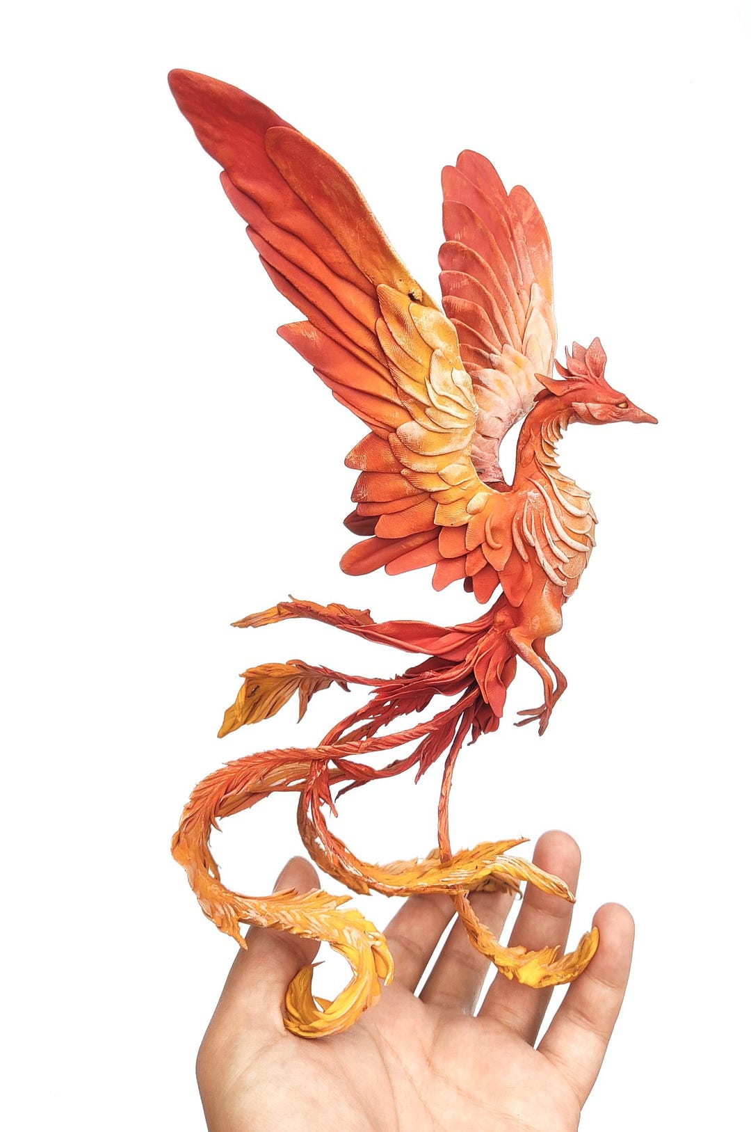 Phoenix Figurine. Fire Phoenix Sculpture. Firebird. OOAK Sculpture ...