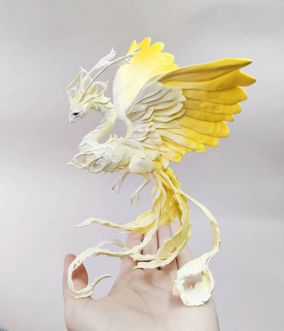 Phoenix Figurine. Fire Phoenix Sculpture. Firebird. OOAK Sculpture ...