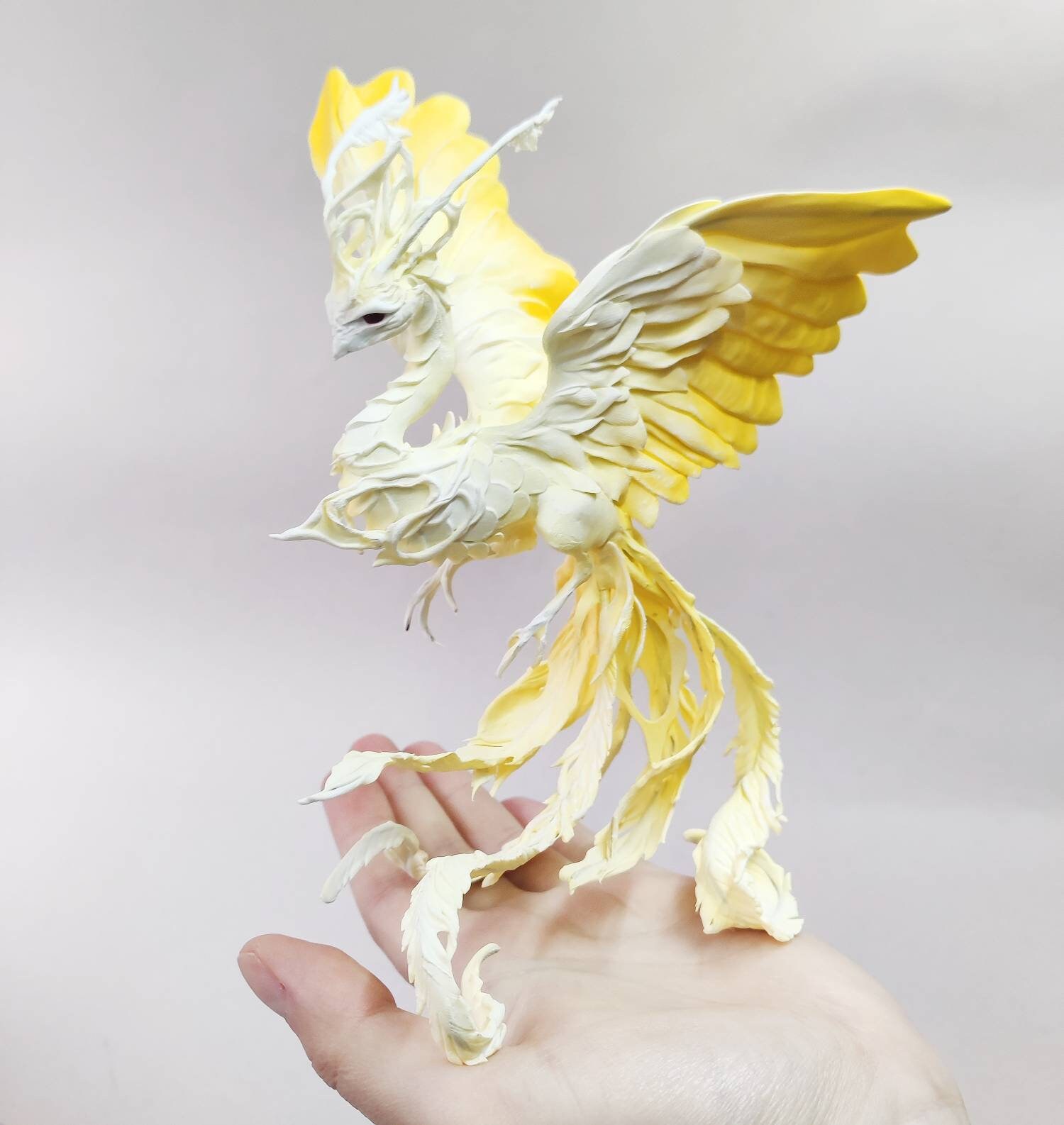 Phoenix Figurine. Fire Phoenix Sculpture. Firebird. OOAK - Etsy