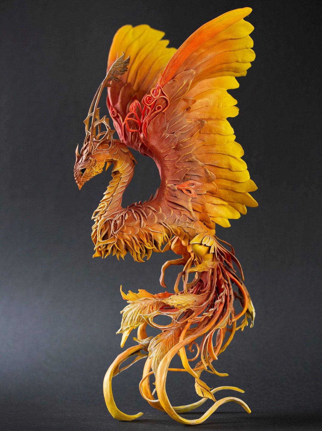 READY TO SHIPPING. Original Phoenix Figurine. Big Fire Phoenix ...