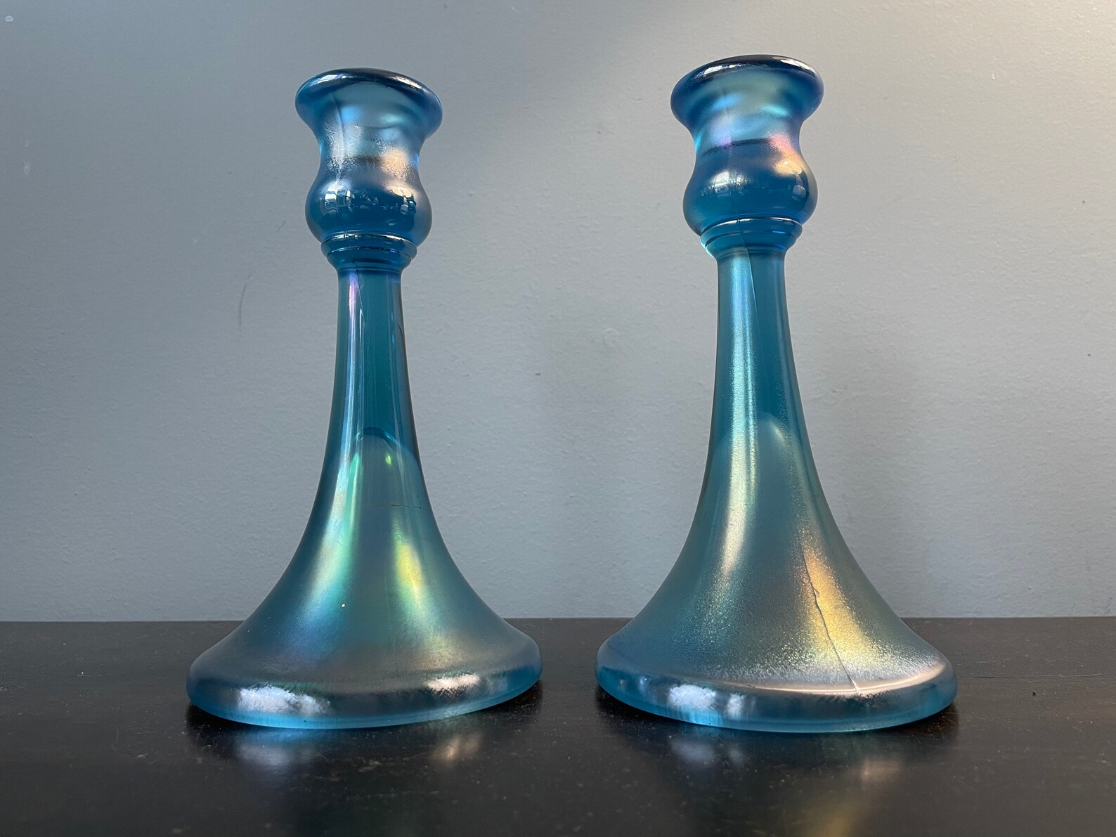 Vintage Northwood Trumpet Taper Candlestick Holder Candle | Etsy