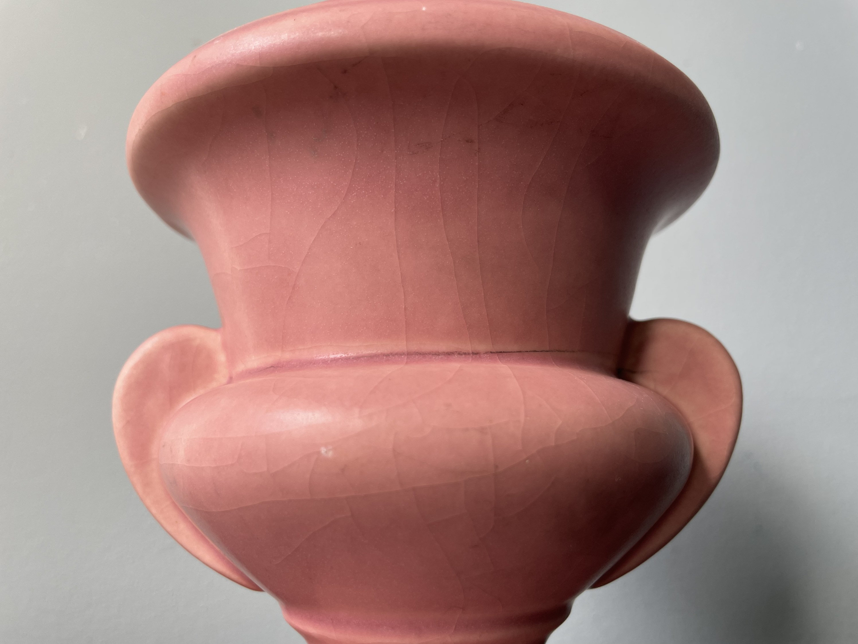 Vintage Haeger Pottery Vase Urn Planter Matte Pink Handles 1930s - Etsy