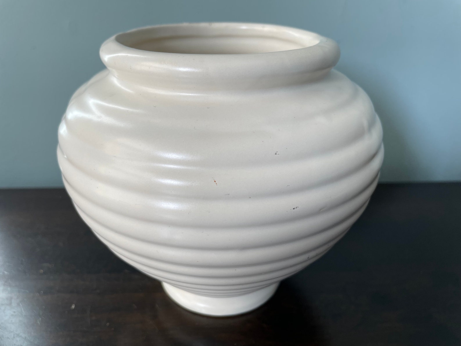 Vintage Hull Pottery Vase Hull Urn Vase Hull Ringed Vase Hull 419 White ...