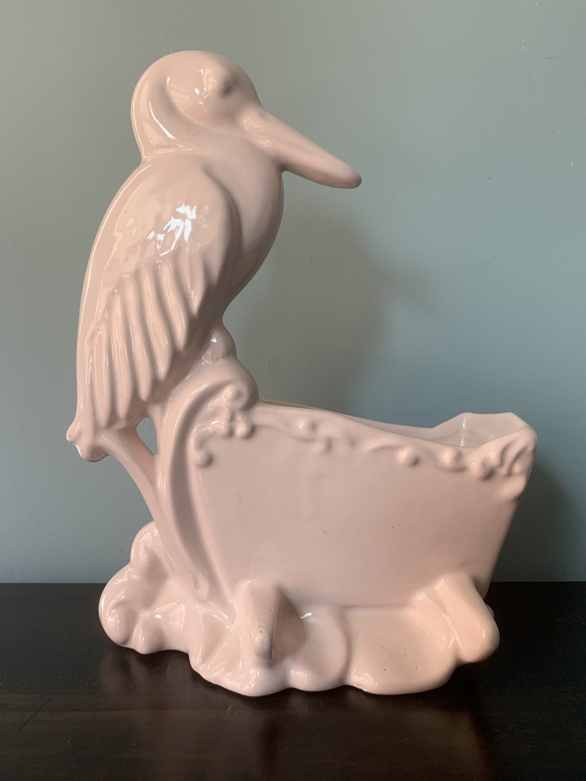 Vintage Stork Cradle Planter by Haeger Pale Pink | Etsy