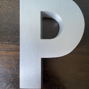 Vintage Letter P Cast Aluminum Letter P Initial Industrial Decorative ...