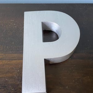 Vintage Letter P Cast Aluminum Letter P Initial Industrial Decorative ...