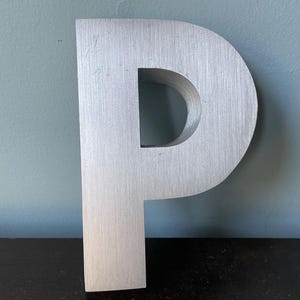 Vintage Letter P Cast Aluminum Letter P Initial Industrial Decorative ...