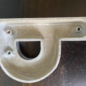 Vintage Letter P Cast Aluminum Letter P Initial Industrial Decorative ...