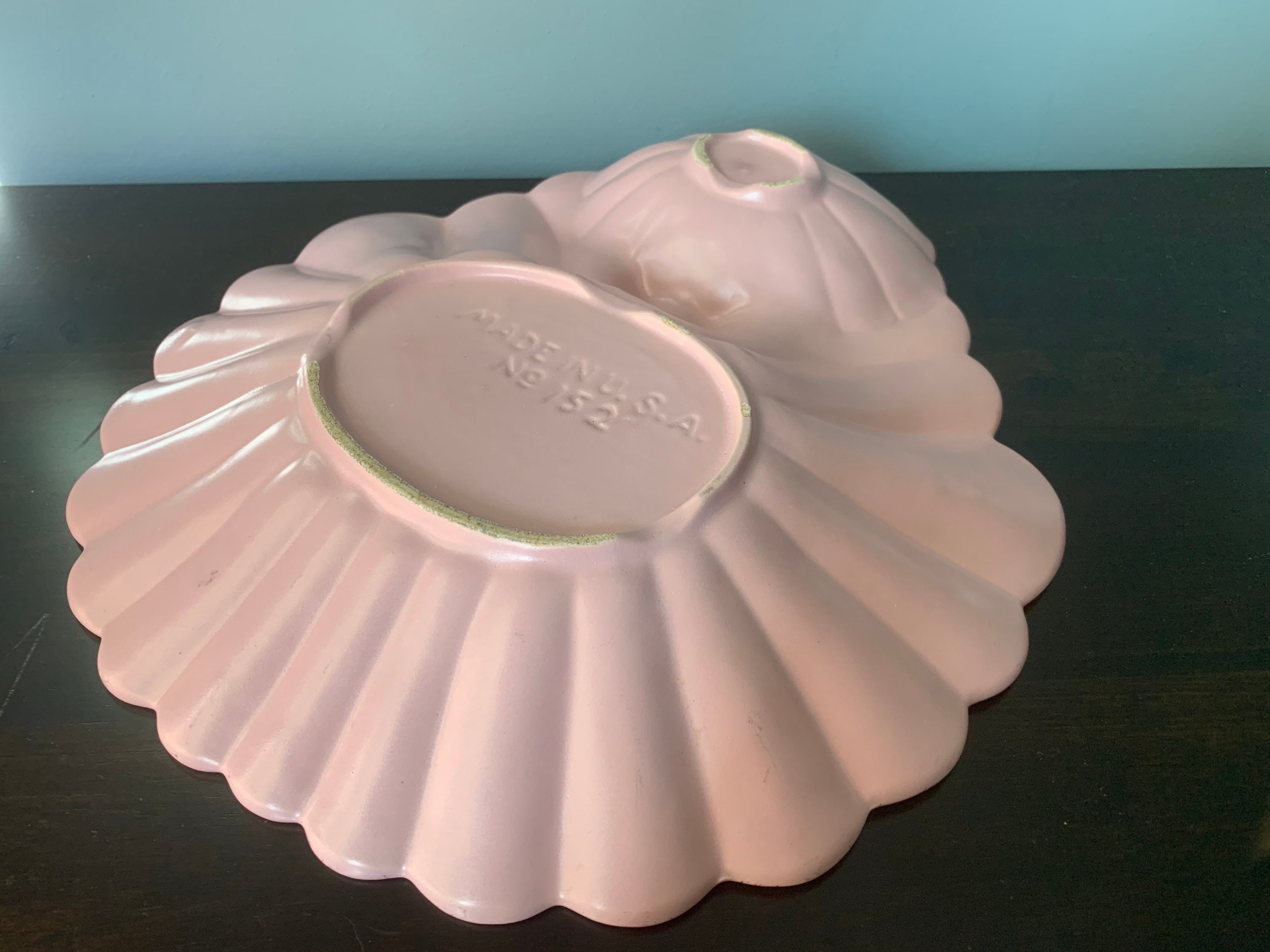 Vintage USA Pottery N2 152 Divided Chip Dip Dish Bowl Platter - Etsy