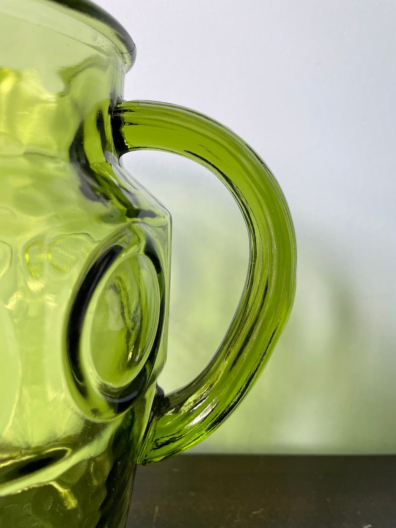 Vintage Anchor Hocking Glass Pitcher Heritage Hill Bullseye - Etsy