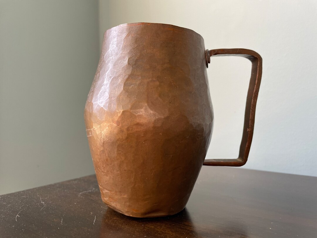 Antique Copper Mug Hand Hammered Copper Mug Arts and Crafts Copper Hand ...