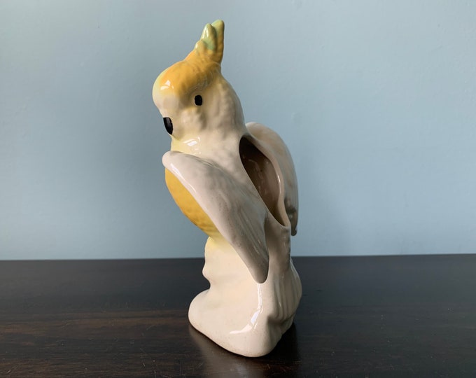 Vintage Pottery Cockatoo Planter Ceramic Bird - Etsy