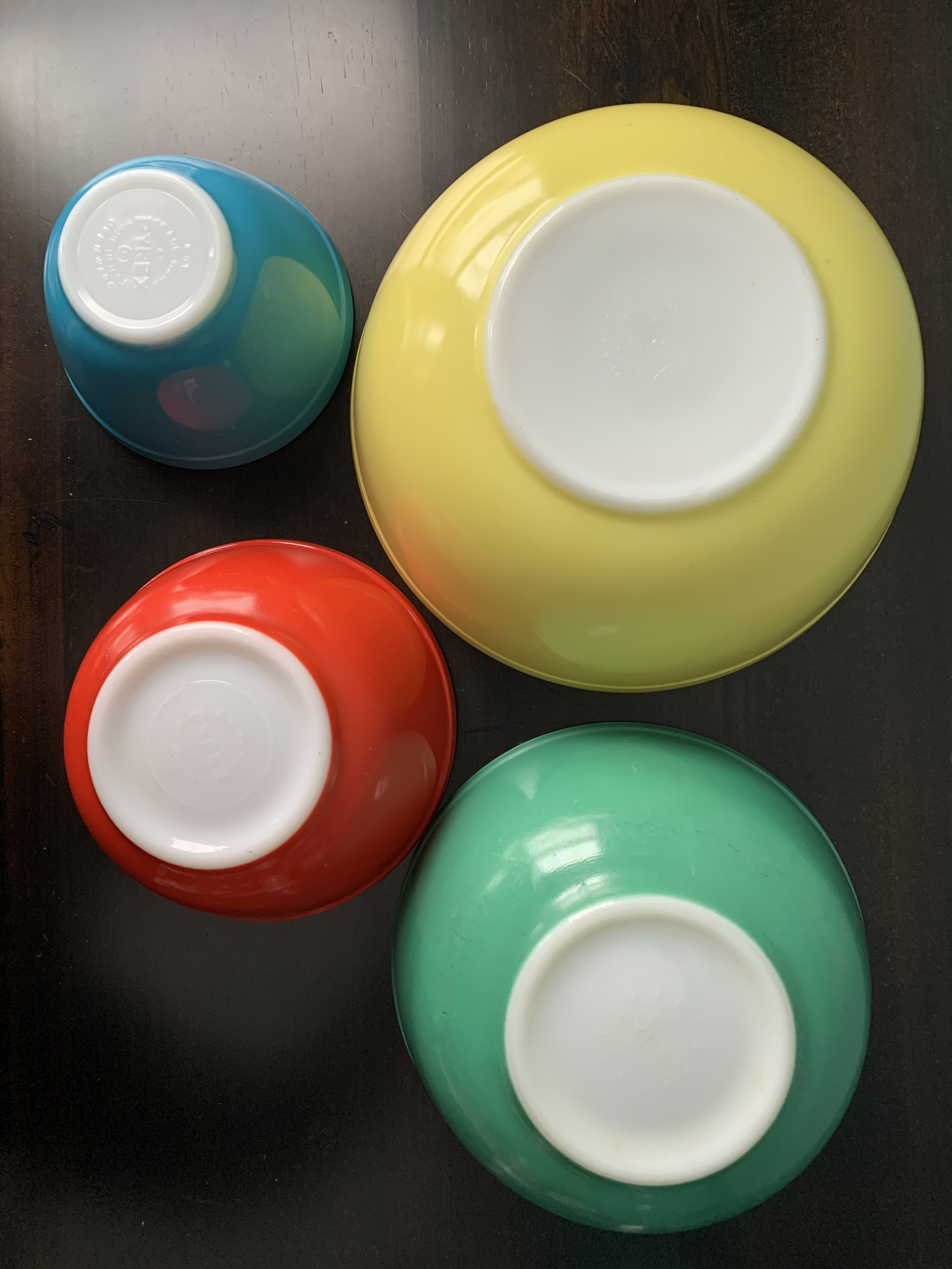 Pyrex Primary Colors Nesting Mixing Bowl Set of 4 Blue Red | Etsy