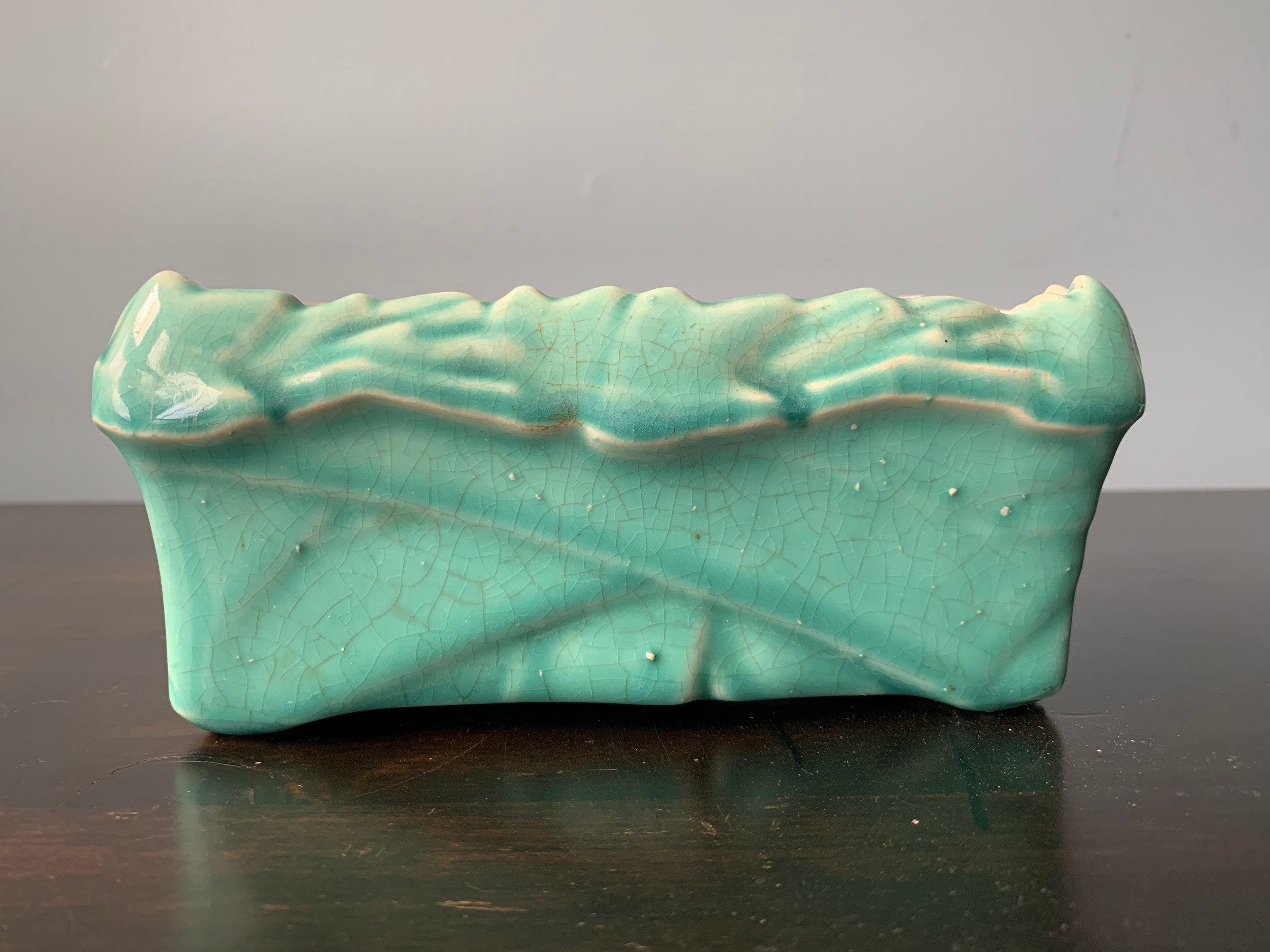 Home Décor Indoor Planters Rectangular USA Teal Pottery Planter ...