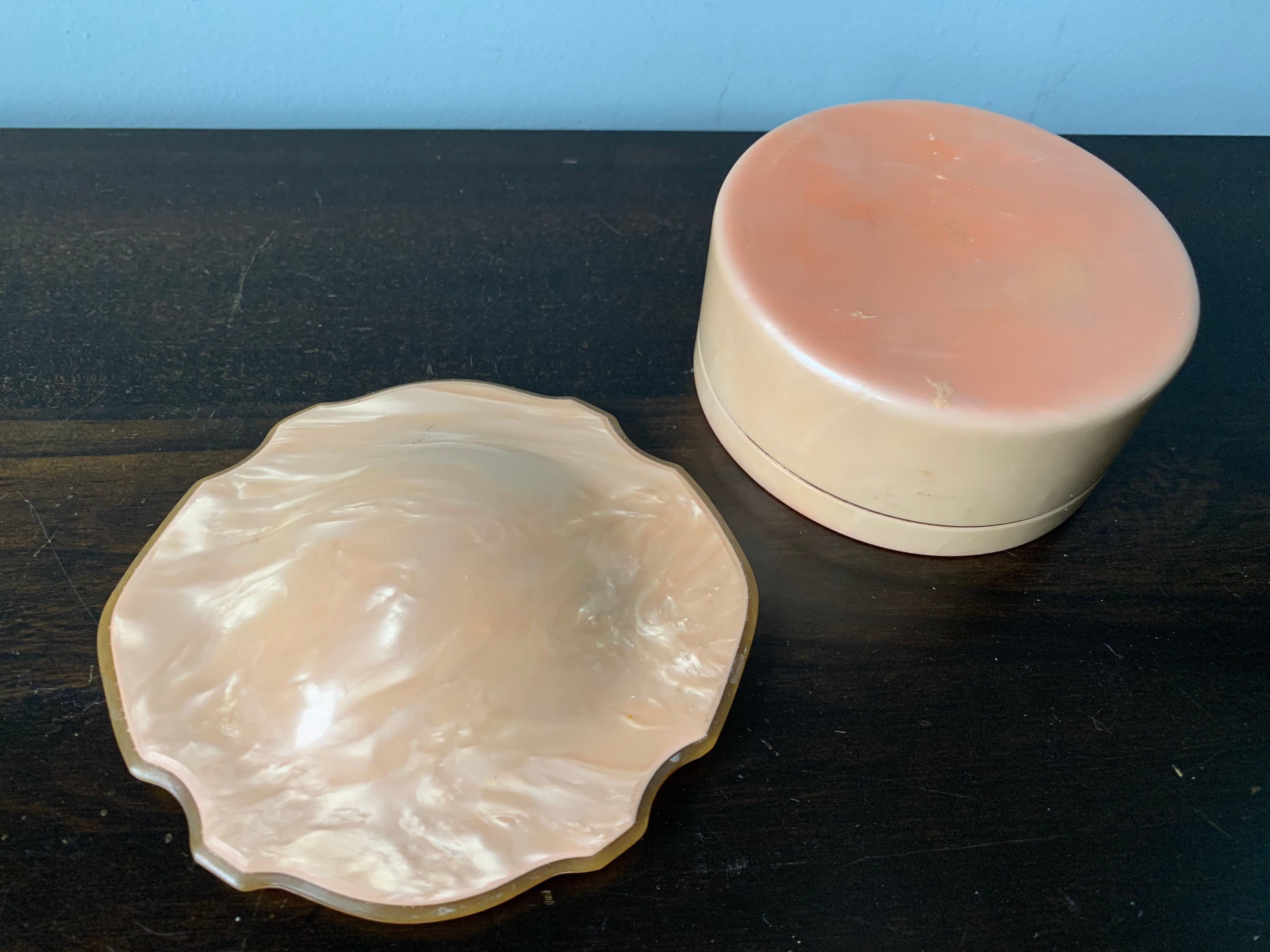 Vintage Celluloid Powder Box Carleton Arch Amerith | Etsy