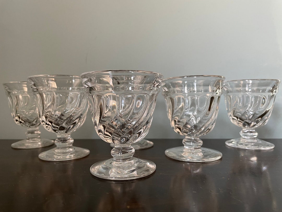 Fostoria Colony Glass Oyster Fruit Coctail Footed Glass Small Stemware ...