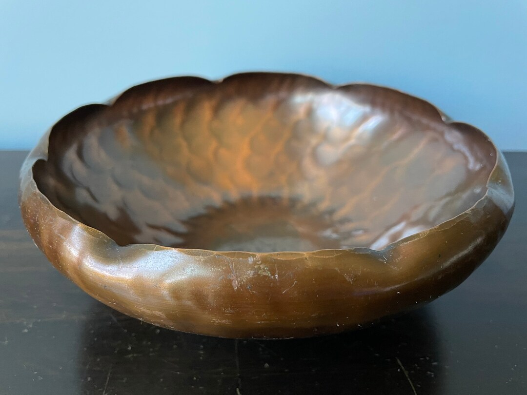 Vintage Craftsman Co Copper Bowl 883 Rolled Edge Hand Made - Etsy
