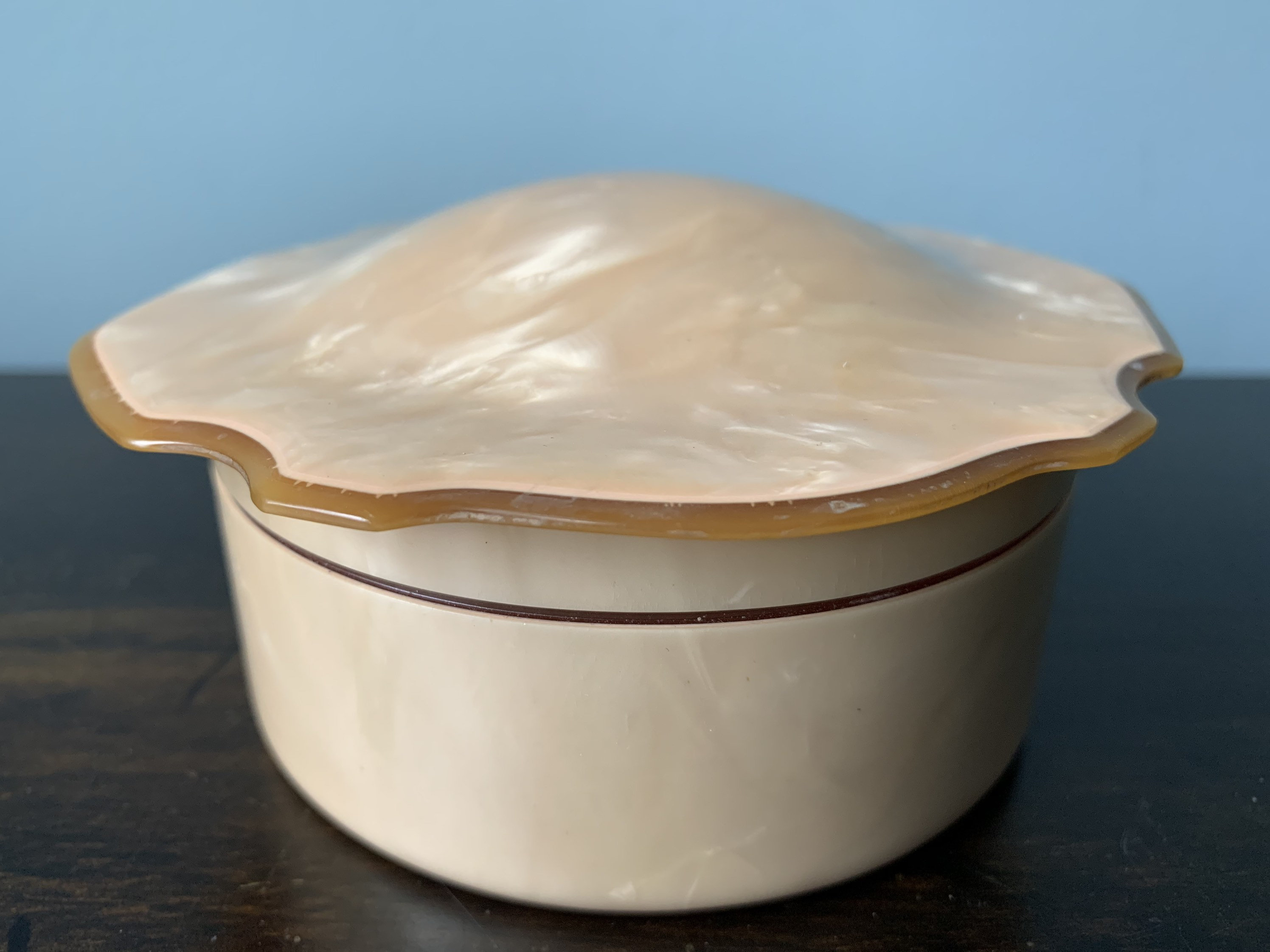 Vintage Celluloid Powder Box Carleton Arch Amerith | Etsy